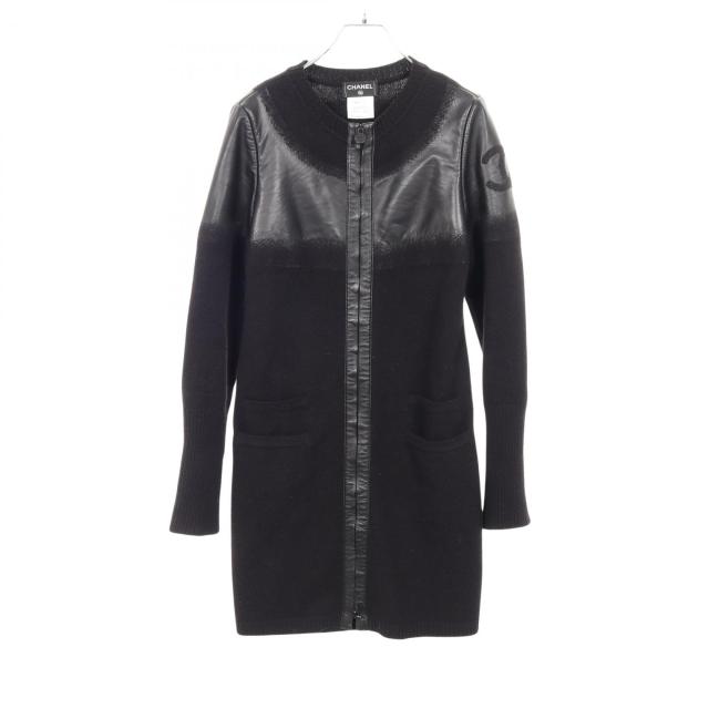 シャネル CHANEL ココマーク 衣料品 アウター ウール ラムスキン（羊革） レディース ブラック系 P44562 【中古】