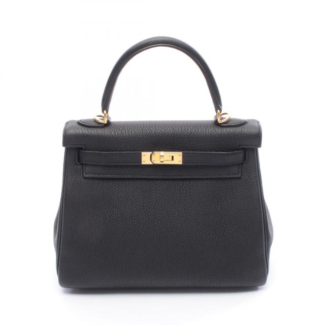 エルメス HERMES ケリー25 キャバン ハンドバッグ バッグ トゴ トゴ レディース ブラック系 044624CC 【中古】
