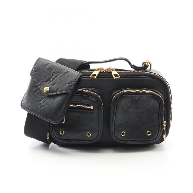 ルイ・ヴィトン LOUIS VUITTON ユーティリティ クロスボディ ショルダーバッグ バッグ レザー レディース ブラック系 M80450 【中古】