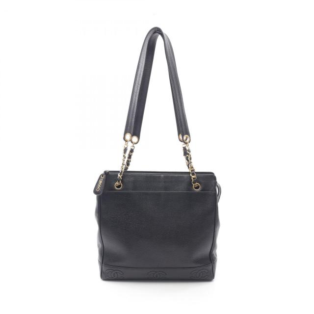 シャネル CHANEL トリプルココ トートバッグ バッグ カーフ（牛革） レディース ブラック系 【中古】