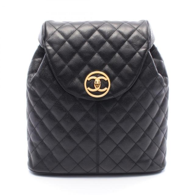 シャネル CHANEL マトラッセ リュックサック バックパック バッグ カーフ（牛革） レディース ブラック系 【中古】