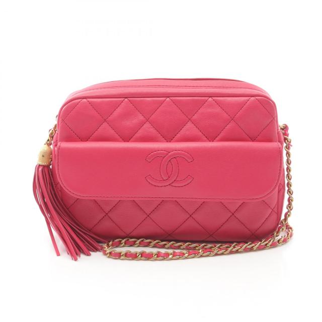 シャネル CHANEL マトラッセ ショルダーバッグ バッグ ラムスキン（羊革） レディース ピンク系 【中古】
