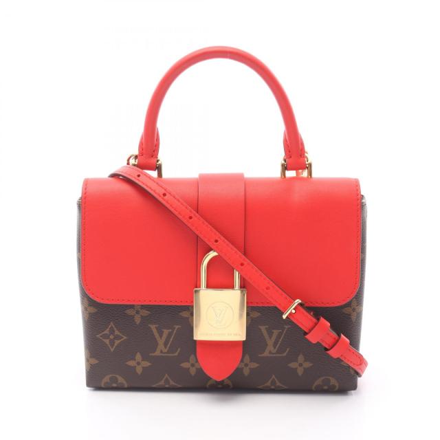 ルイ・ヴィトン LOUIS VUITTON ロッキーBB モノグラム コクリコ ハンドバッグ バッグ PVCコーティングキャンバス レザー モノグラム レディース ブラウン系 / レッド系 M44322 【中古】