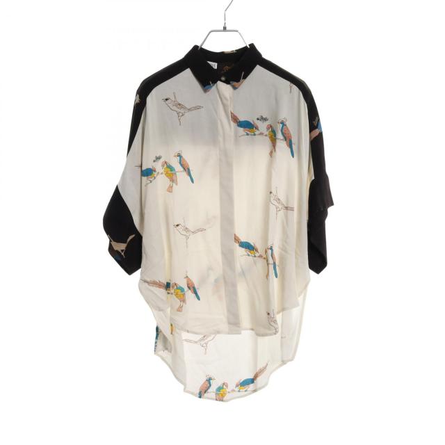 ロエベ LOEWE PAULA？S IBIZA ブラウス 衣料品 トップス レーヨン レディース アイボリー系 / ブラック系 / マルチカラー S616Y06X06 【中古】