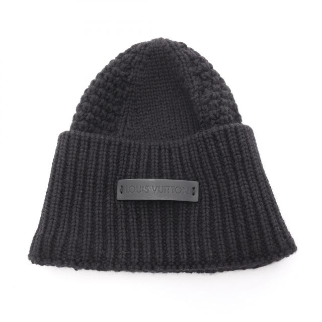 ルイ・ヴィトン LOUIS VUITTON ダミエ ニットキャップ 帽子 ウール レディース ブラック系 【中古】