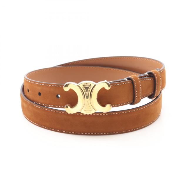 セリーヌ CELINE トリオンフ ベルト 衣料品 スウェード レディース ブラウン系 45AK93ATF02CM90 【新品】