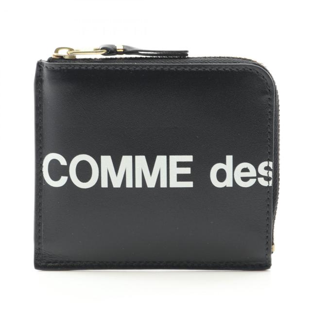 コムデギャルソン COMME des GARCONS HUGE LOGO ケース 財布 レザー メンズ レディース ブラック系 SA3100HL 【新品】