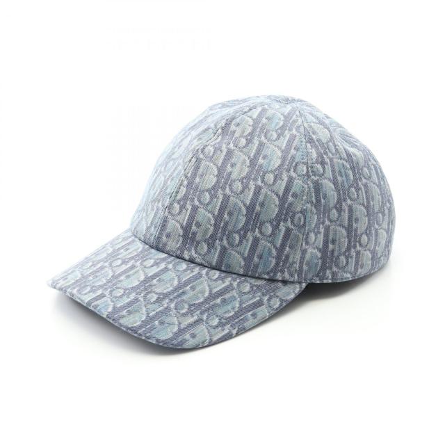 ディオール Dior トロッター キャップ 帽子 キャンバス メンズ ブルー系 593C913A3016C585L 【新品】