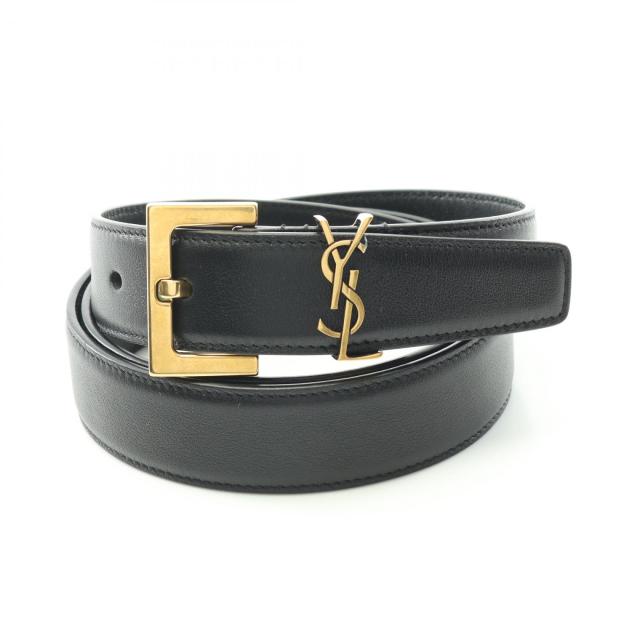 サンローランパリ SAINT LAURENT PARIS カサンドラ ベルト 衣料品 レザー メンズ レディース ブラック系 634437BOO0W100085 【新品】