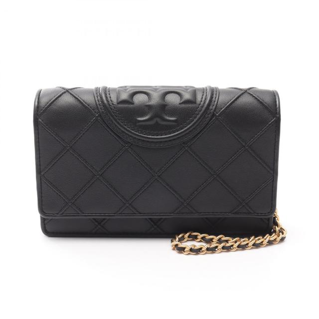 トリーバーチ Tory Burch エンボスロゴ ショルダーバッグ バッグ レザー レディース ブラック系 138853001 【新品】