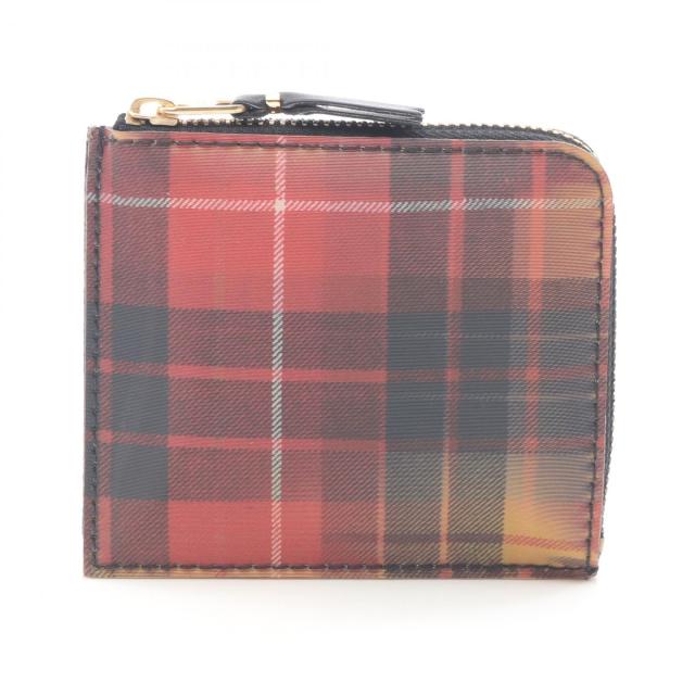コムデギャルソン COMME des GARCONS タータン チェック ケース 財布 TPU レディース イエロー系 / レッド系 SA3100LT 【新品】