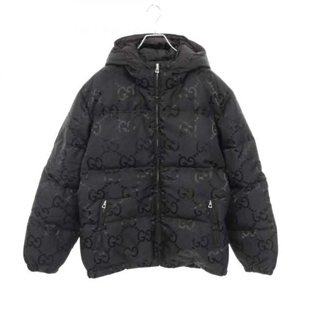 グッチ GUCCI ジャンボGGキャンバス ダウンジャケット 衣料品 アウター ナイロン メンズ ブラック系 698710 【中古】