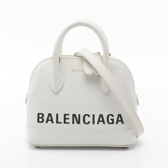 バレンシアガ BALENCIAGA VILLE TOP HANDLE XXS ヴィルトップハンドル ハンドバッグ バッグ レザー レディース ホワイト系 550646 【中古】