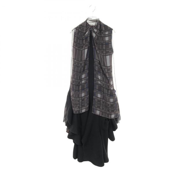 サカイ Sacai ワンピース 衣料品 トップス ウール ポリエステル レディース ブラック系 / ネイビー系 14-02056 【中古】