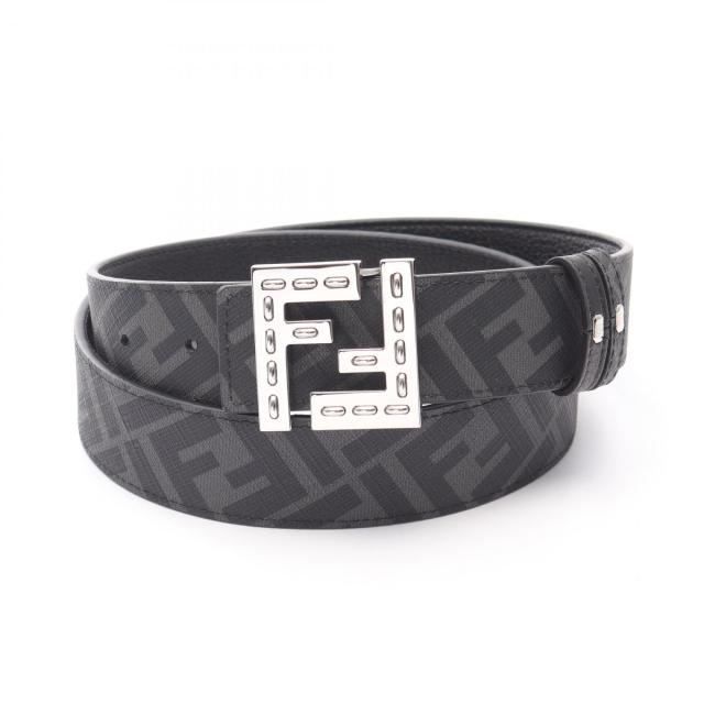フェンディ FENDI FFスクエア ベルト 衣料品 レザー メンズ ブラック系 / グレー系 7C0535AFF1F0GXN95 【新品】