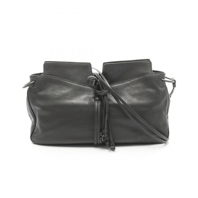 ボッテガヴェネタ BOTTEGA VENETA イントレチャート ショルダーバッグ バッグ レザー レディース グリーン系 【中古】