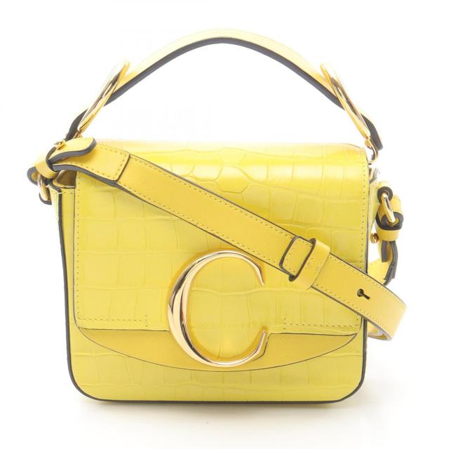 クロエ Chloe CHROE C クロエシー ハンドバッグ バッグ レザー レディース イエロー系 CHC19US193 【中古】