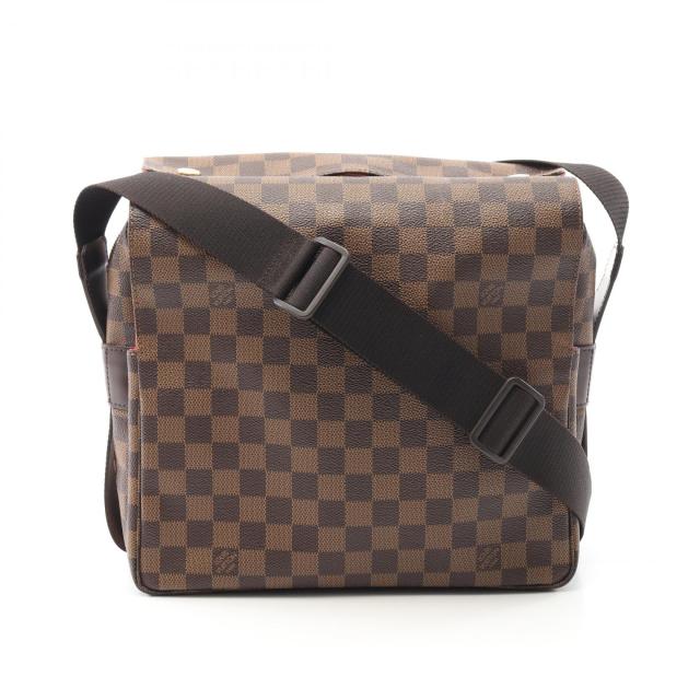 ルイ・ヴィトン LOUIS VUITTON ナヴィグリオ ダミエエベヌ ショルダーバッグ バッグ PVCコーティングキャンバス レザー メンズ レディース ブラウン系 N45255 【中古】