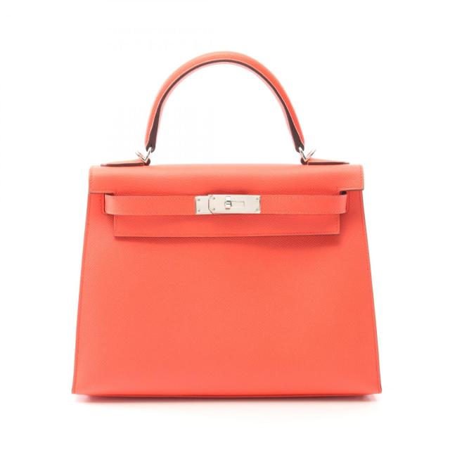 エルメス HERMES ケリー28 ハンドバッグ バッグ レザー ヴォーエプソン ヴォーエプソン レディース オレンジ系 【中古】