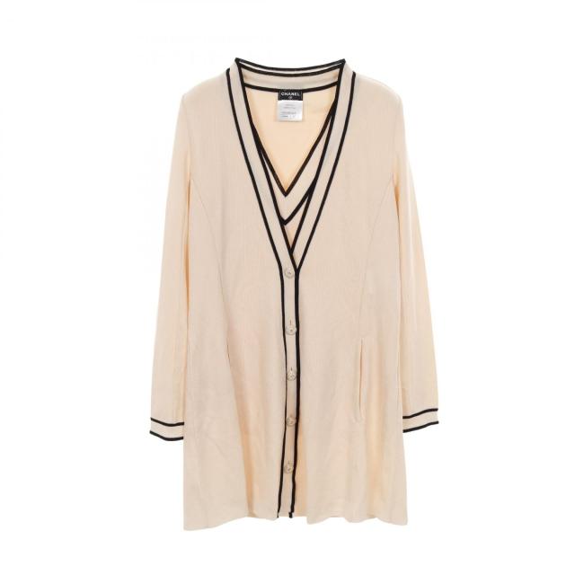 シャネル CHANEL ココマーク アンサンブル カーディガン 衣料品 トップス レーヨン レディース ピンク系 / ブラック系 P47678K06020 【中古】