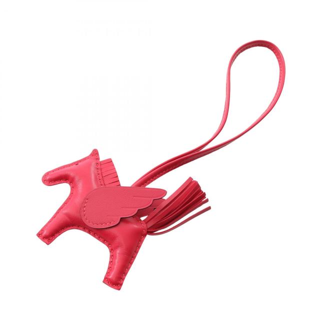 エルメス HERMES ロデオペガサスPM チャーム アクセサリー レザー ヴォースイフト / アニョーミロ ヴォースイフト レディース レッド系 【中古】