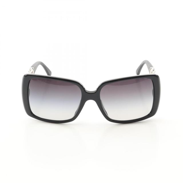 シャネル CHANEL ココマーク チェーン サングラス 衣料品 レザー プラスチック / メタル レディース ブラック系 / シルバー系 【中古】