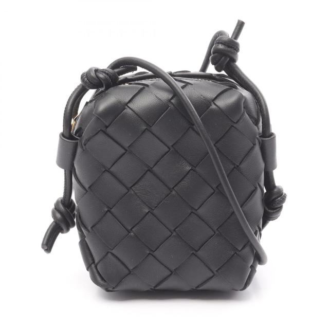 ボッテガヴェネタ BOTTEGA VENETA イントレチャート マイクロ ショルダーバッグ バッグ レザー レディース ブラック系 805806V4W518425 【新品】