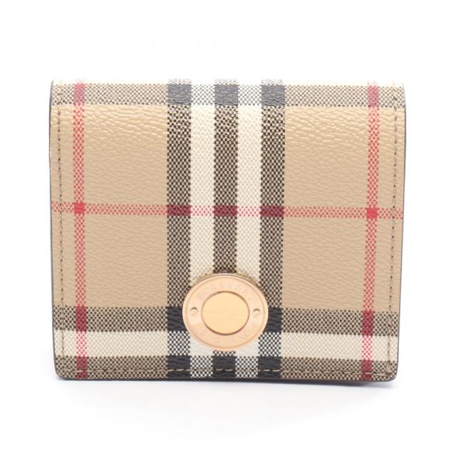 バーバリー BURBERRY 二つ折り財布 財布 レザー PVC レディース ベージュ系 / ブラウン系 / マルチカラー 8094425 【新品】