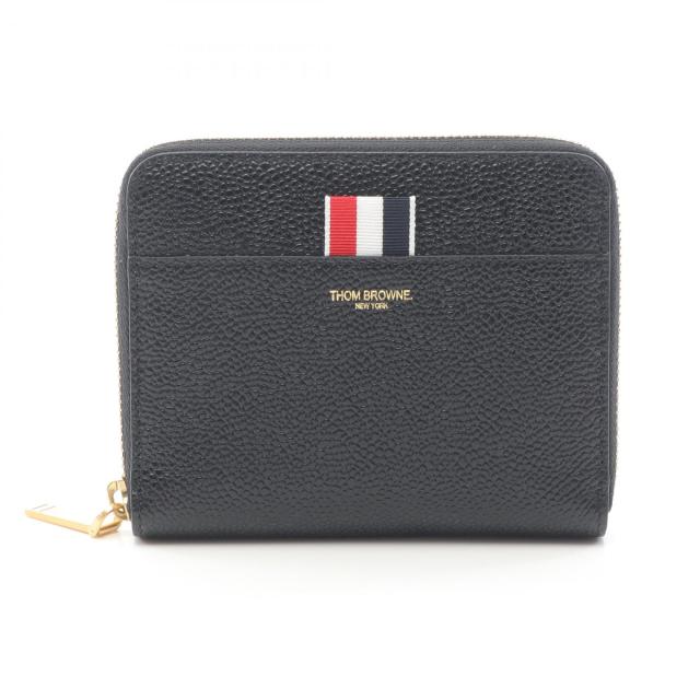 トムブラウン THOM BROWNE ラウンド財布 財布 レザー メンズ レディース ブラック系 FAW013A00198001 【新品】
