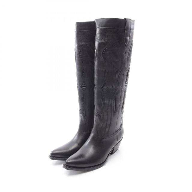 セリーヌ CELINE ブーツ 靴 レザー レディース ブラック系 【中古】