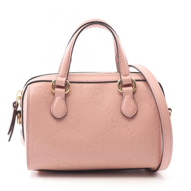 グッチ GUCCI GG スーパーミニ ハンドバッグ バッグ レザー レディース ピンク系 790130 【中古】