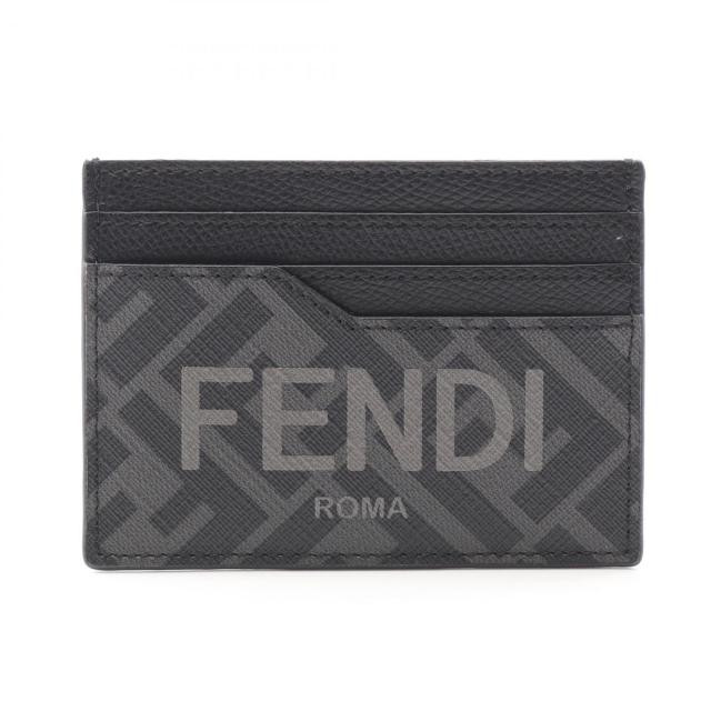 フェンディ FENDI ズッカ カードケース アクセサリー レザー PVC メンズ ブラック系 / グレー系 7M0333AJJ5F0GXN 【新品】