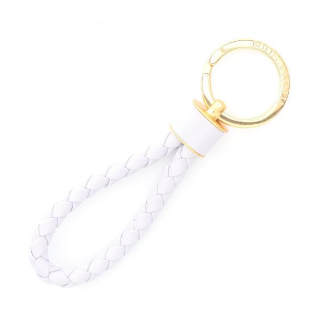 ボッテガヴェネタ BOTTEGA VENETA イントレチャート キーホルダー アクセサリー レザー GP レディース パープル系 / ゴールド系 651820V0HW11431 【新品】