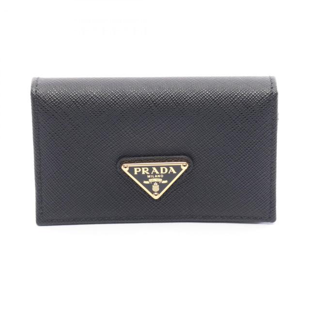 プラダ PRADA SAFFIANO L カードケース アクセサリー レザー レディース ブラック系 1MC122QHHF0002 【新品】