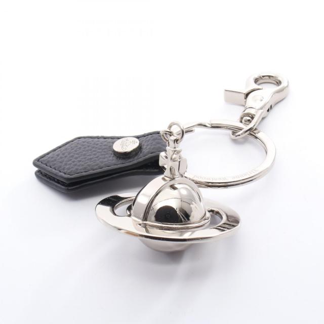 ヴィヴィアンウエストウッド Vivienne Westwood オーブ キーホルダー アクセサリー レザー メタル メンズ レディース シルバー系 / ブラック系 8203011LUOM0014N403 【新品】