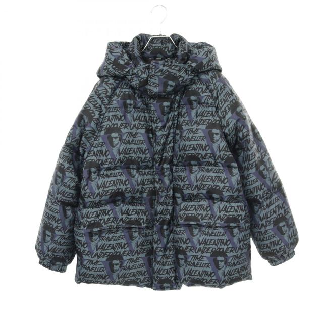 ヴァレンチノ Valentino VALENTINO × UNDERCOVER ダウンジャケット 衣料品 アウター シルク メンズ ブルー系 / ブラック系 / ネイビー系 【中古】