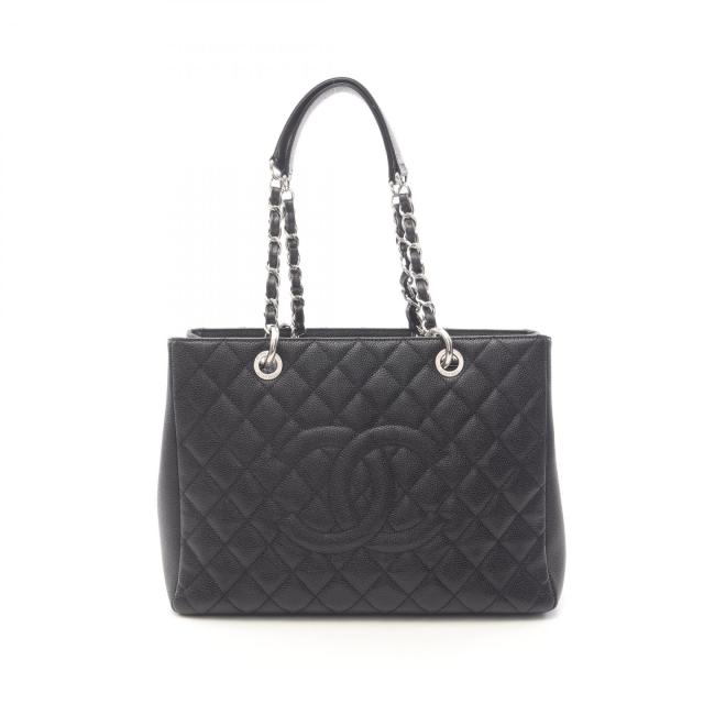 シャネル CHANEL マトラッセ グランドショッピング GST トートバッグ バッグ カーフ（牛革） レディース ブラック系 【中古】