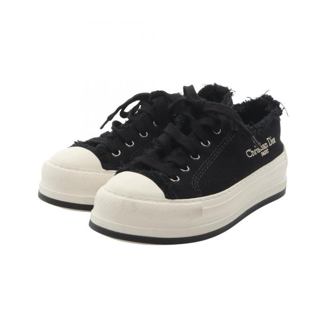 ディオール Dior WALK？N？DIOR プラットフォーム スニーカー 靴 キャンバス レディース ブラック系 【中古】