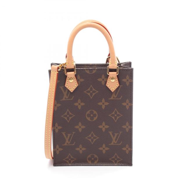 ルイ・ヴィトン LOUIS VUITTON プティット サックプラ ハンドバッグ バッグ PVCコーティングキャンバス レザー モノグラム レディース ブラウン系 M69442 【中古】