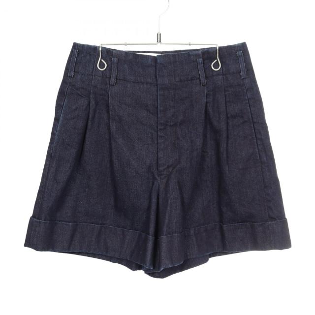 コムデギャルソン COMME des GARCONS ショート デニムパンツ 衣料品 ボトムス シルク コットン レディース ネイビー系 GH-P007 【中古】