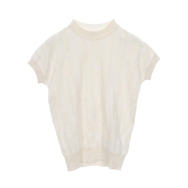 エルメス HERMES パルフロワリミックス ニット 衣料品 トップス レーヨン シルク コットン シルク レディース ホワイト系 【中古】