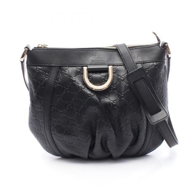 グッチ GUCCI アビー グッチシマ ショルダーバッグ バッグ レザー レディース ブラック系 203257 【中古】