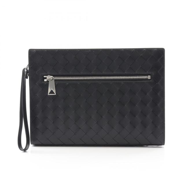 ボッテガヴェネタ BOTTEGA VENETA イントレチャート スモール バッグ セカンドバッグ クラッチバッグ バッグ レザー メンズ ブラック系 693675V2E418803 【新品】