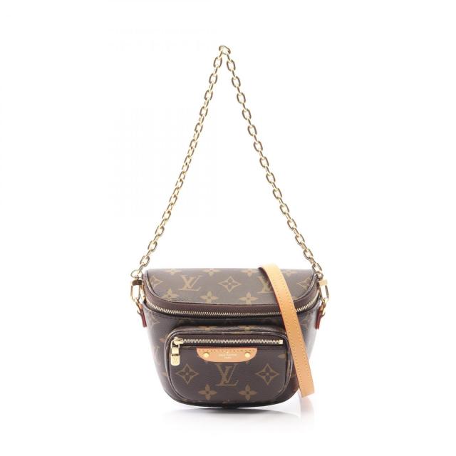 ルイ・ヴィトン LOUIS VUITTON ミニ バムバッグ ハンドバッグ バッグ PVCコーティングキャンバス レザー モノグラム レディース ブラウン系 M82335 【中古】