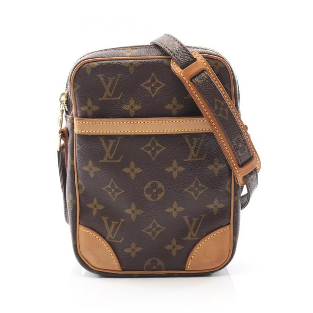 ルイ・ヴィトン LOUIS VUITTON ダヌーブ ショルダーバッグ バッグ PVCコーティングキャンバス レザー モノグラム レディース ブラウン系 M45266 【中古】