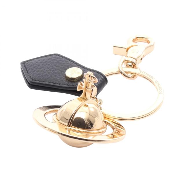 ヴィヴィアンウエストウッド Vivienne Westwood オーブ キーホルダー アクセサリー レザー GP メンズ レディース ゴールド系 / ブラック系 8203011KUOM0014N403 【新品】