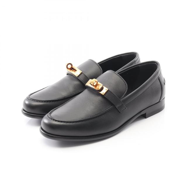 エルメス HERMES デスタン モカシン 靴 レザー レディース ブラック系 【中古】