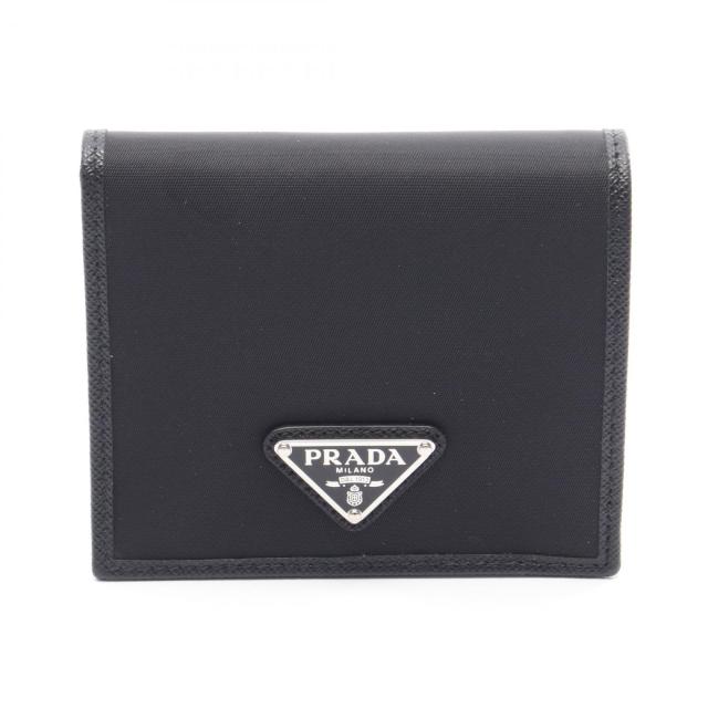 プラダ PRADA 札入れ 財布 ナイロン レザー メンズ ブラック系 2MO0042DMHF0002 【新品】