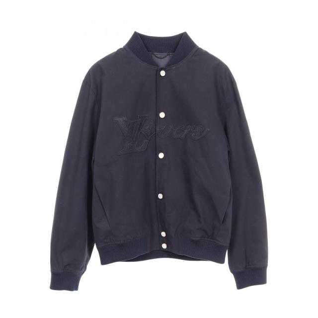 ルイ・ヴィトン LOUIS VUITTON エンブロイダード コットン ブルゾン 衣料品 アウター コットン メンズ ネイビー系 【中古】