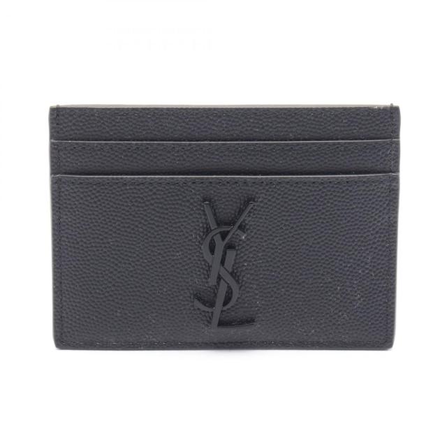 サンローランパリ SAINT LAURENT PARIS カサンドラ カードケース アクセサリー レザー メンズ ブラック系 485631BTY0U1000 【中古】